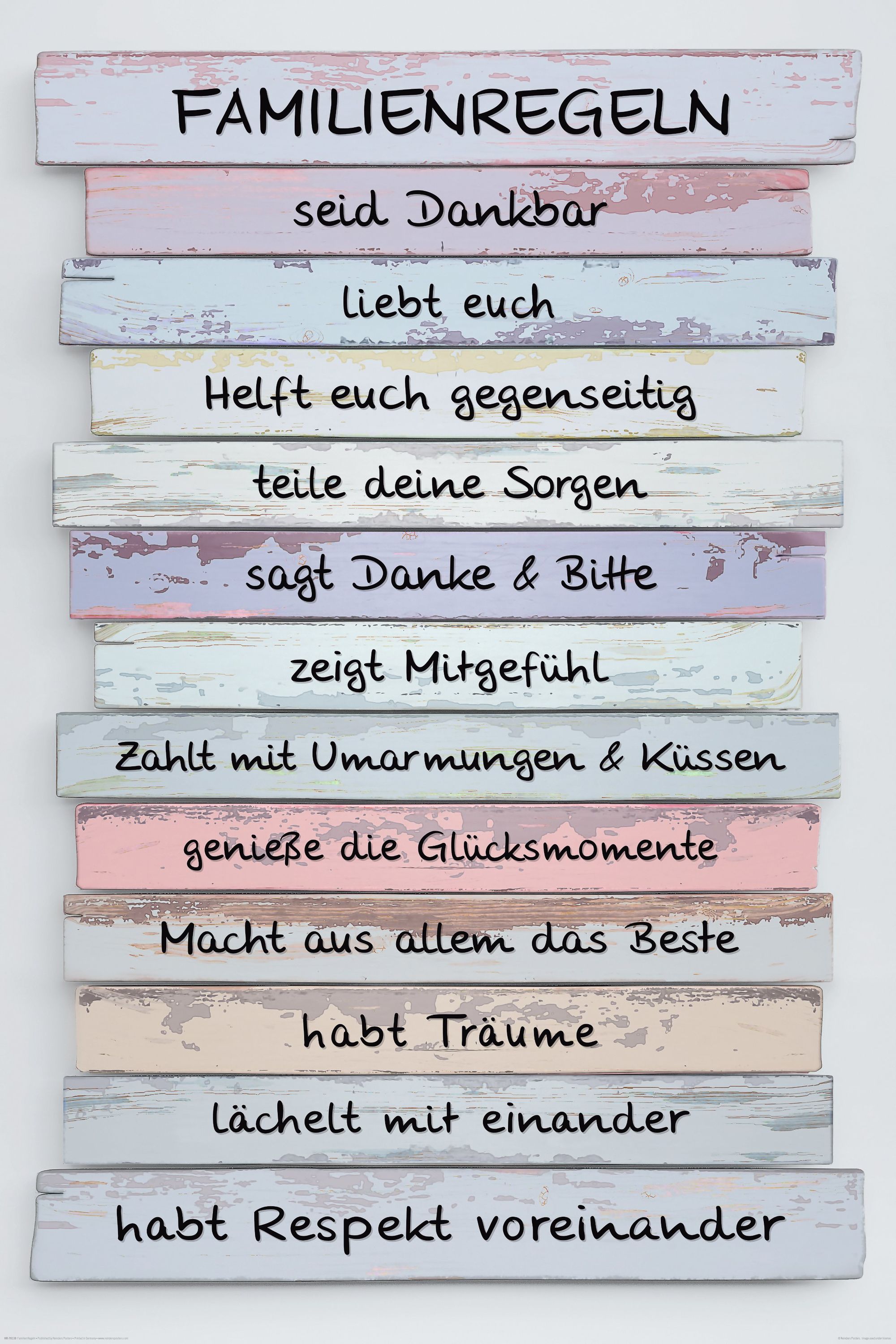 Bild FAMILIENREGELN | Kunstdrucke | Bilder & Rahmen | Accessoires | und ...